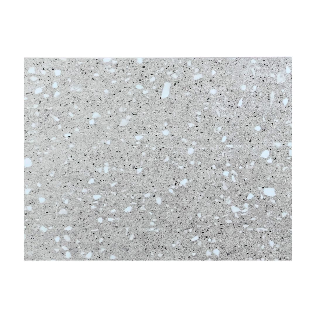 Terrazzo 600mm x 800mm Melamine Table Top with Silver Edge | Cafe ...